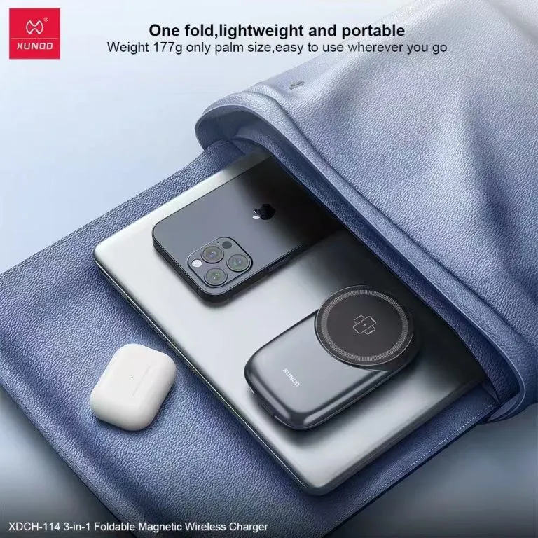 Xundd XDCH-114 3in1 Foldable Magnetic Wireless Charger – techbuzzol