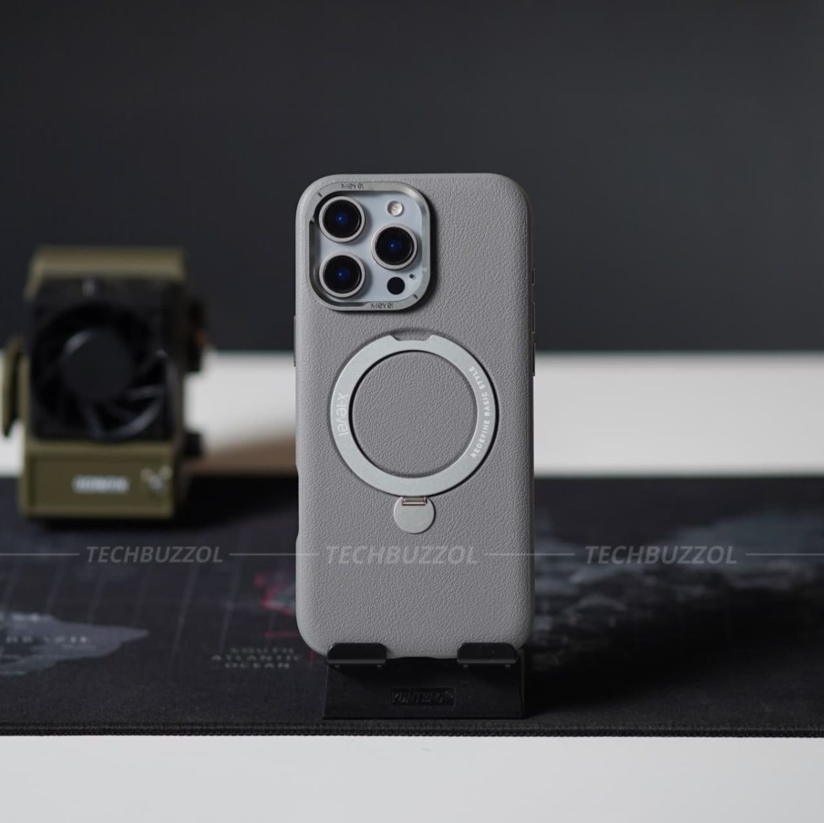 Flagship X-level Magsafe Stand Wrapped Leather Case for 16PM/S25U ...